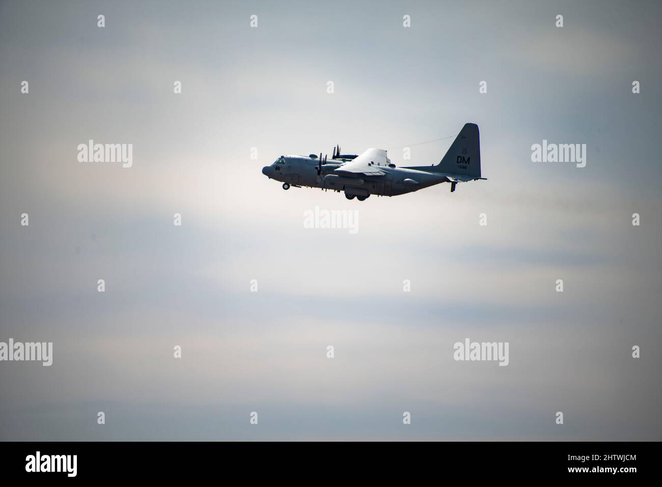A U.S. Air Force EC-130H Compass Call takes its final flight at Davis ...