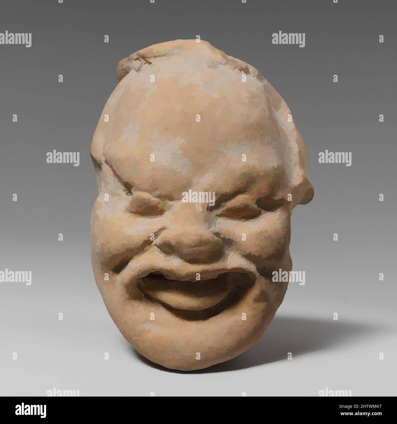 Art inspired by Terracotta head of a man, Classical, 4th century B.C ...