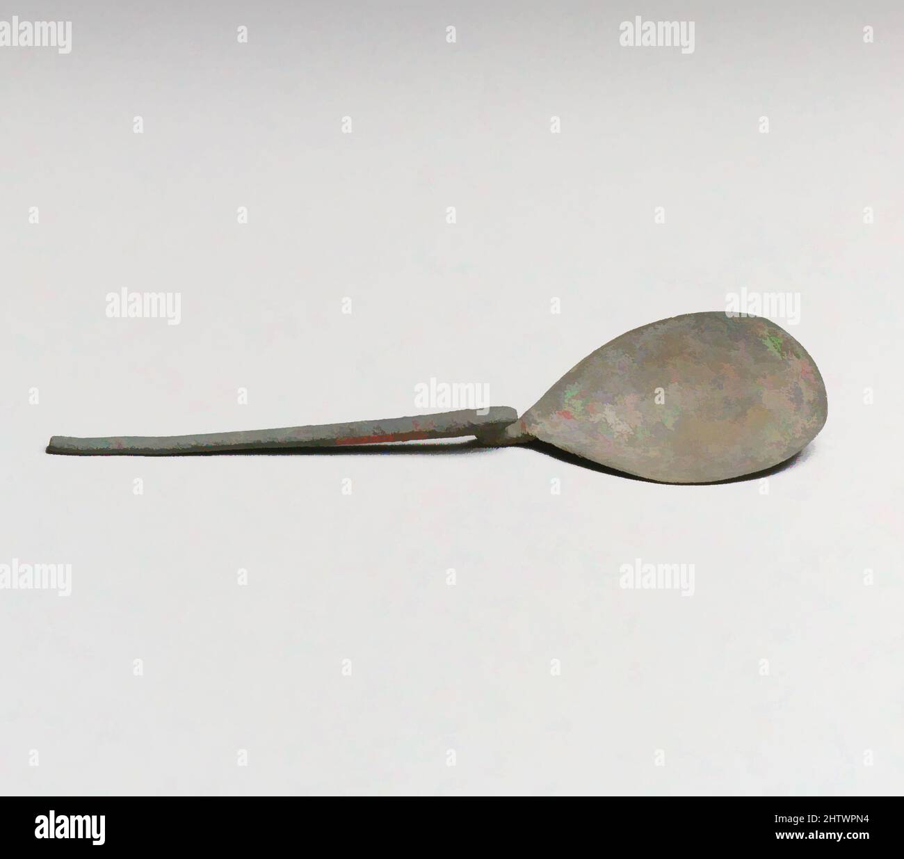 Art inspired by Spoon probe, Roman, Silver ? Bronze ?, 1 1/16 × 4 1/2 ...
