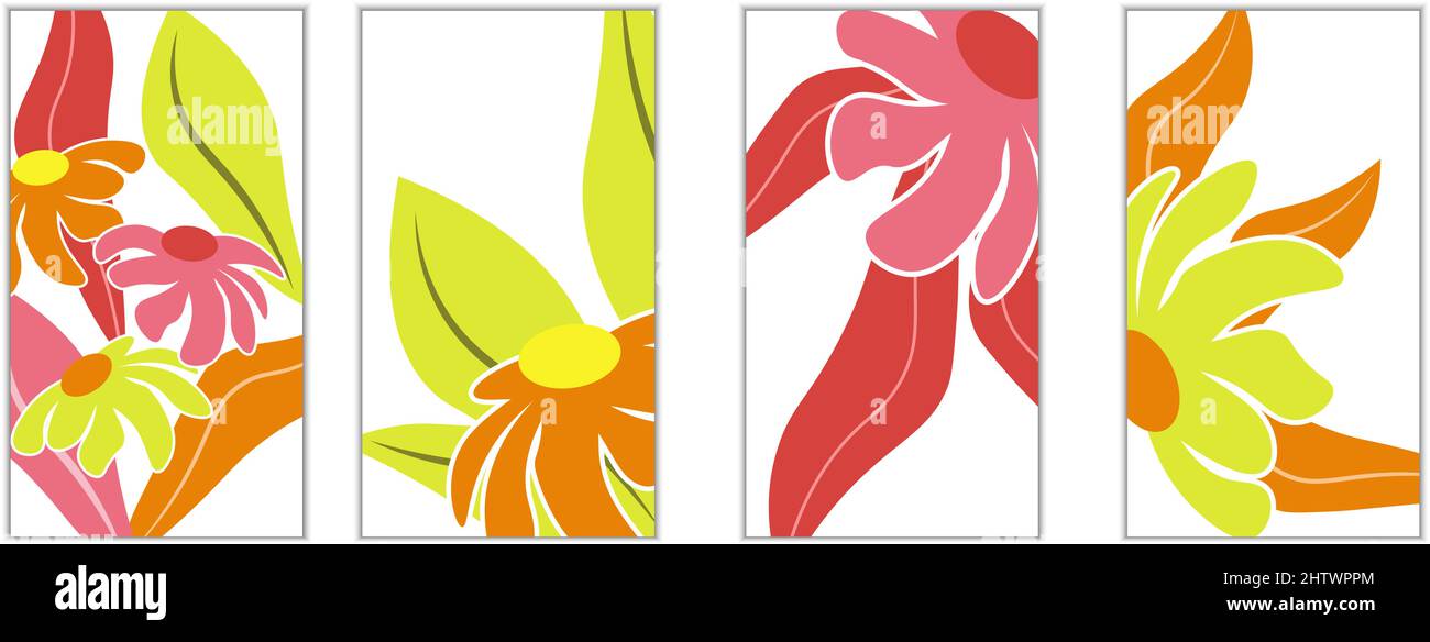 Set of card templates with bright colors. Vector illustration Stock ...