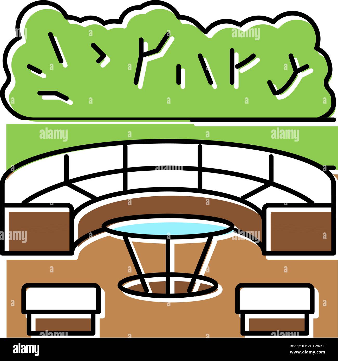 Patio Furniture Color Icon Vector Illustration Stock Vector Image And Art