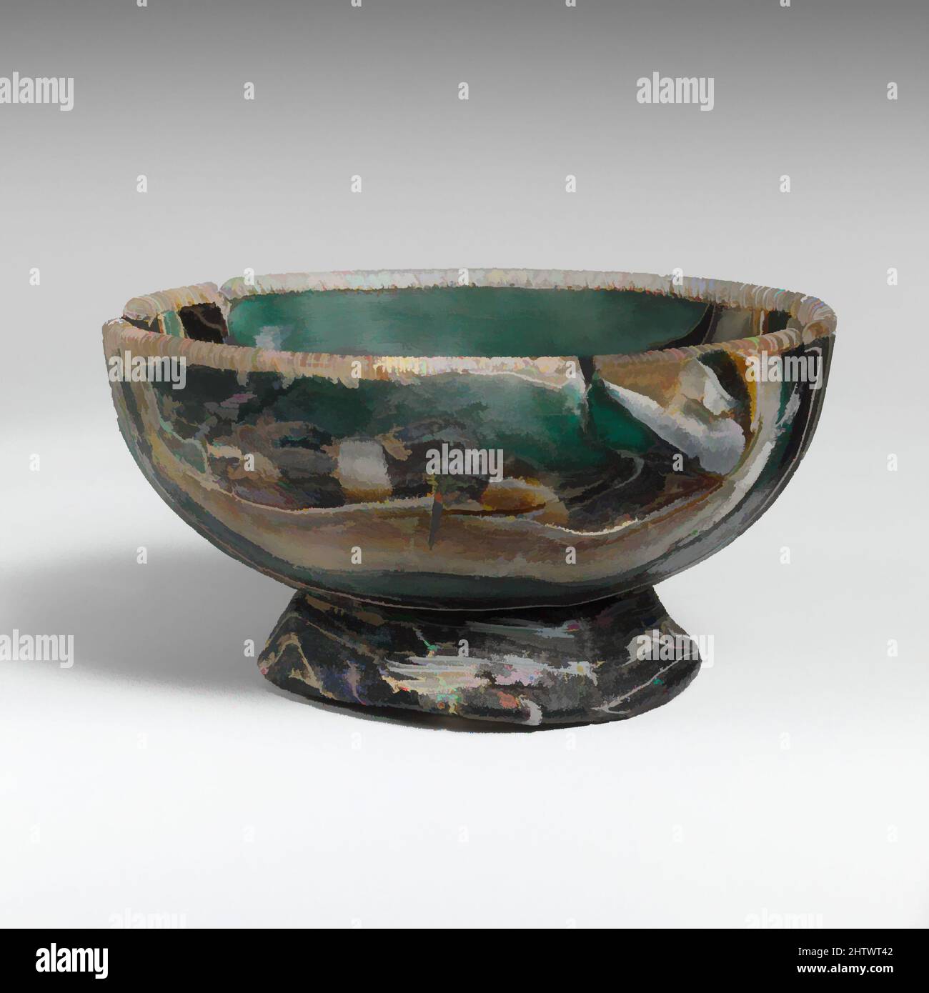 Art inspired by Glass striped mosaic bowl, Hellenistic, early 1st ...