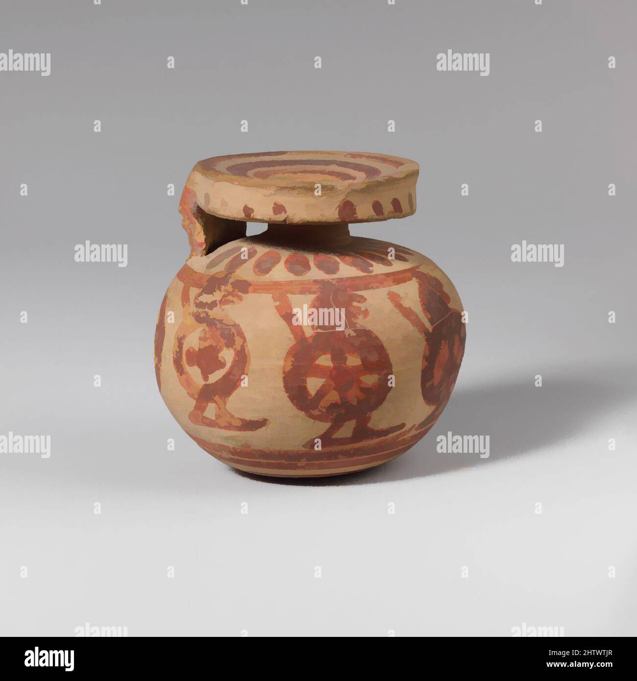 Art inspired by Terracotta aryballos (oil flask), Late Corinthian, ca ...