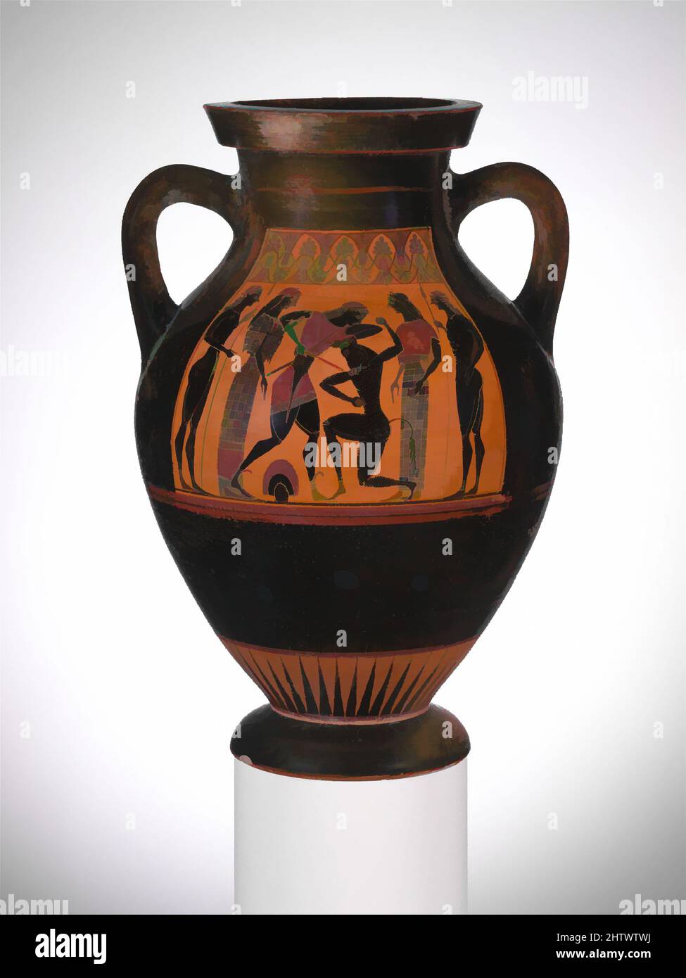 Art inspired by Terracotta amphora (jar), Archaic, ca. 540–530 B.C ...