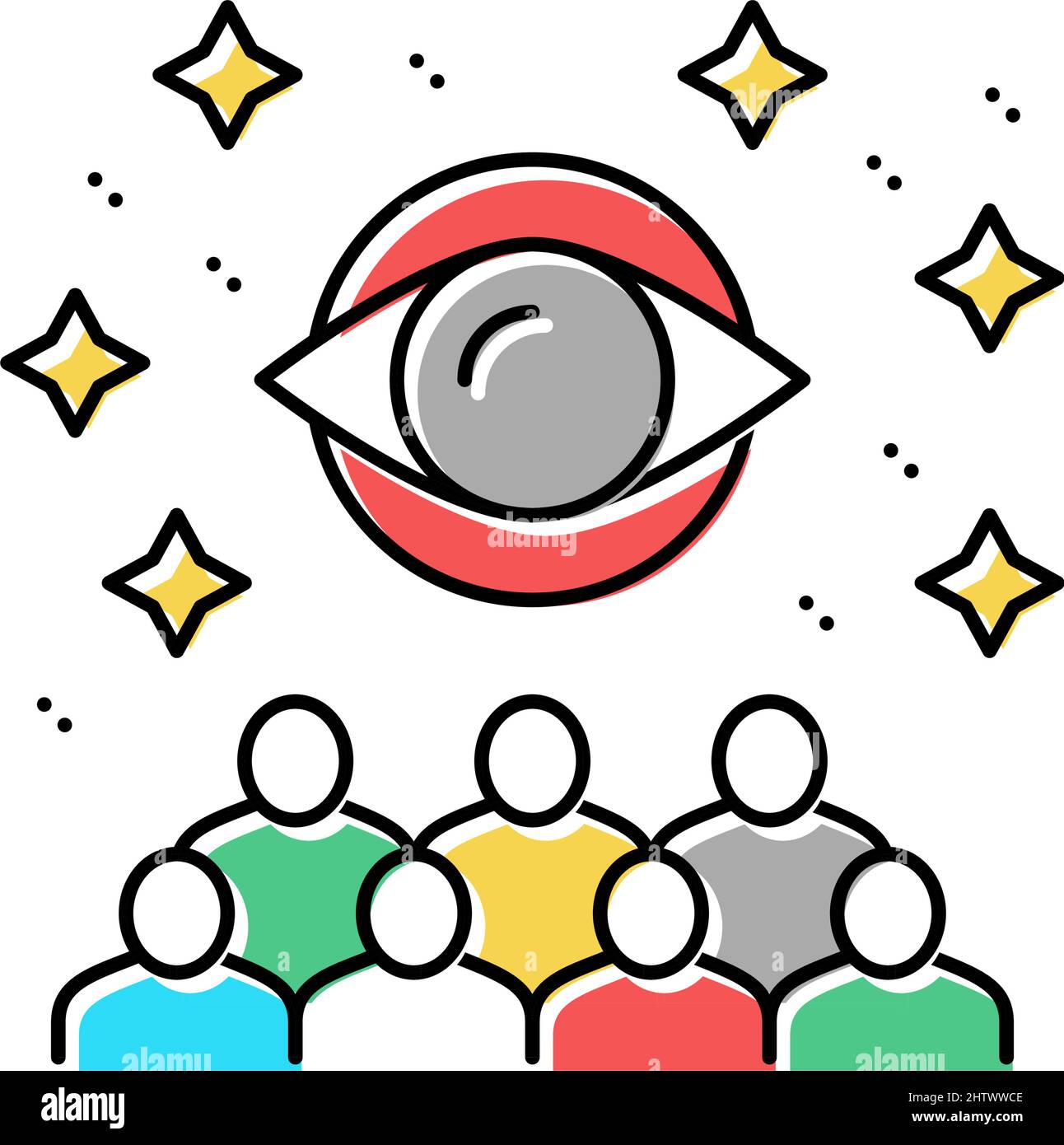 impression management color icon vector illustration Stock Vector Image ...