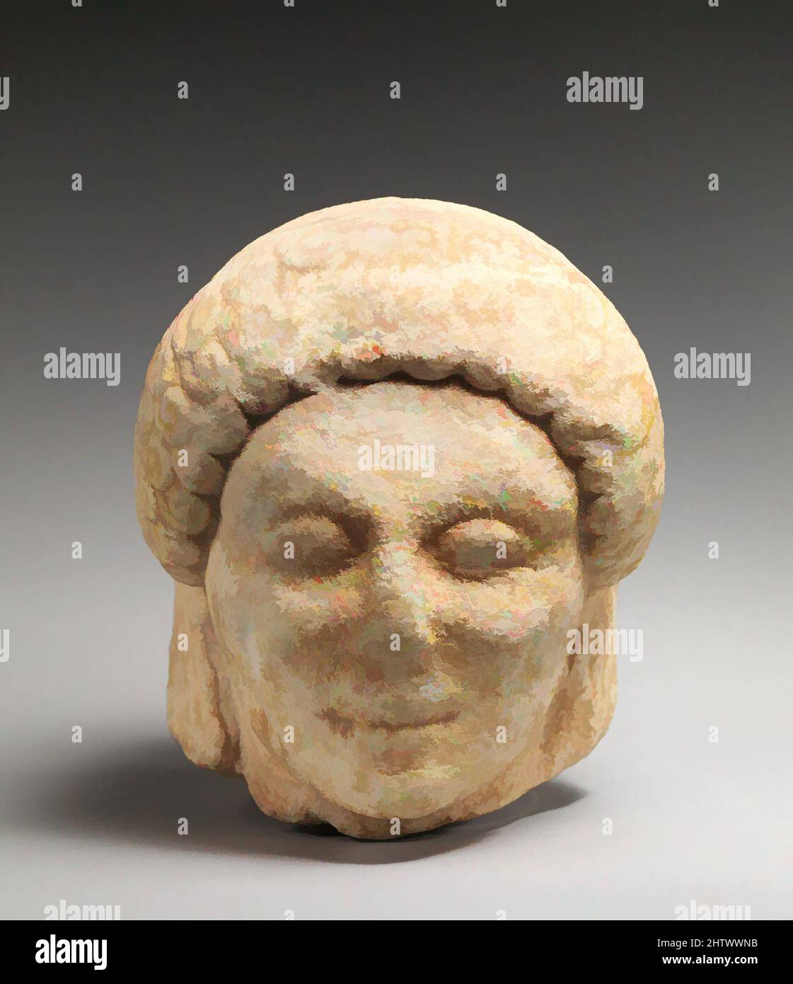 Art inspired by Marble head of a kouros (youth), Archaic, ca. 525–475 B ...