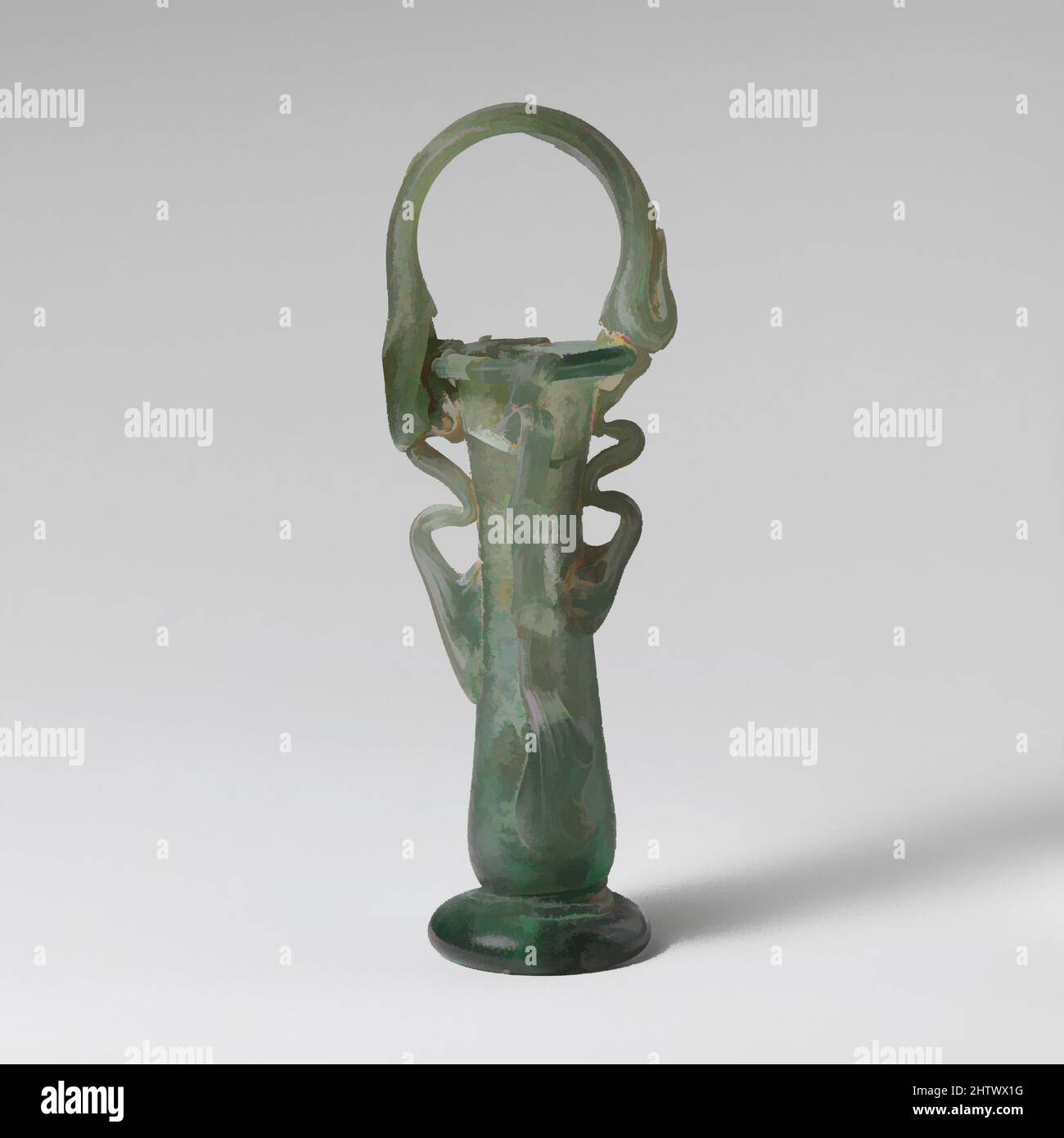 Art inspired by Glass cosmetic flask (kohl tube), Late Imperial, 4th ...