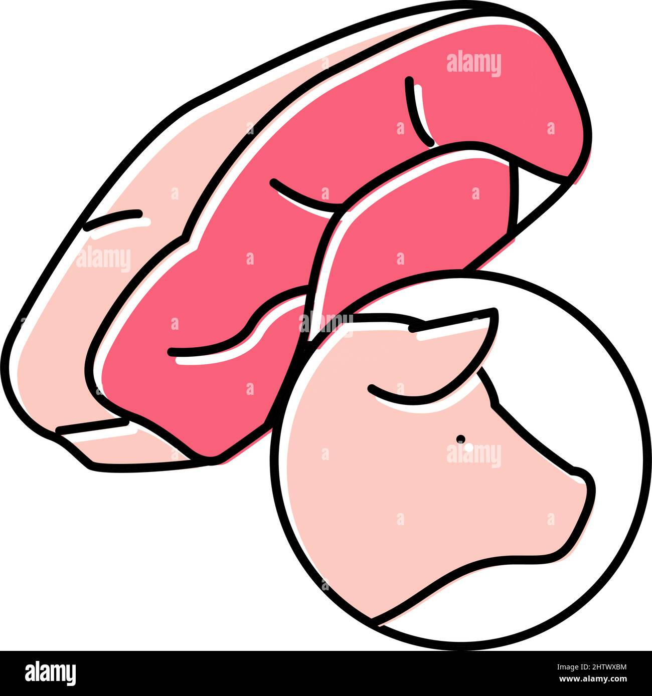pork meat color icon vector illustration Stock Vector Image & Art - Alamy
