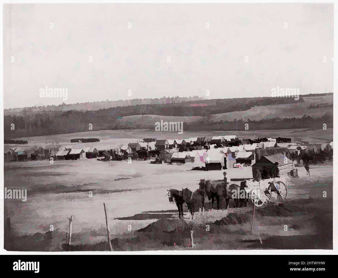 Art inspired by Union Cavalry Winter Quarters, 1861–65, Albumen silver ...