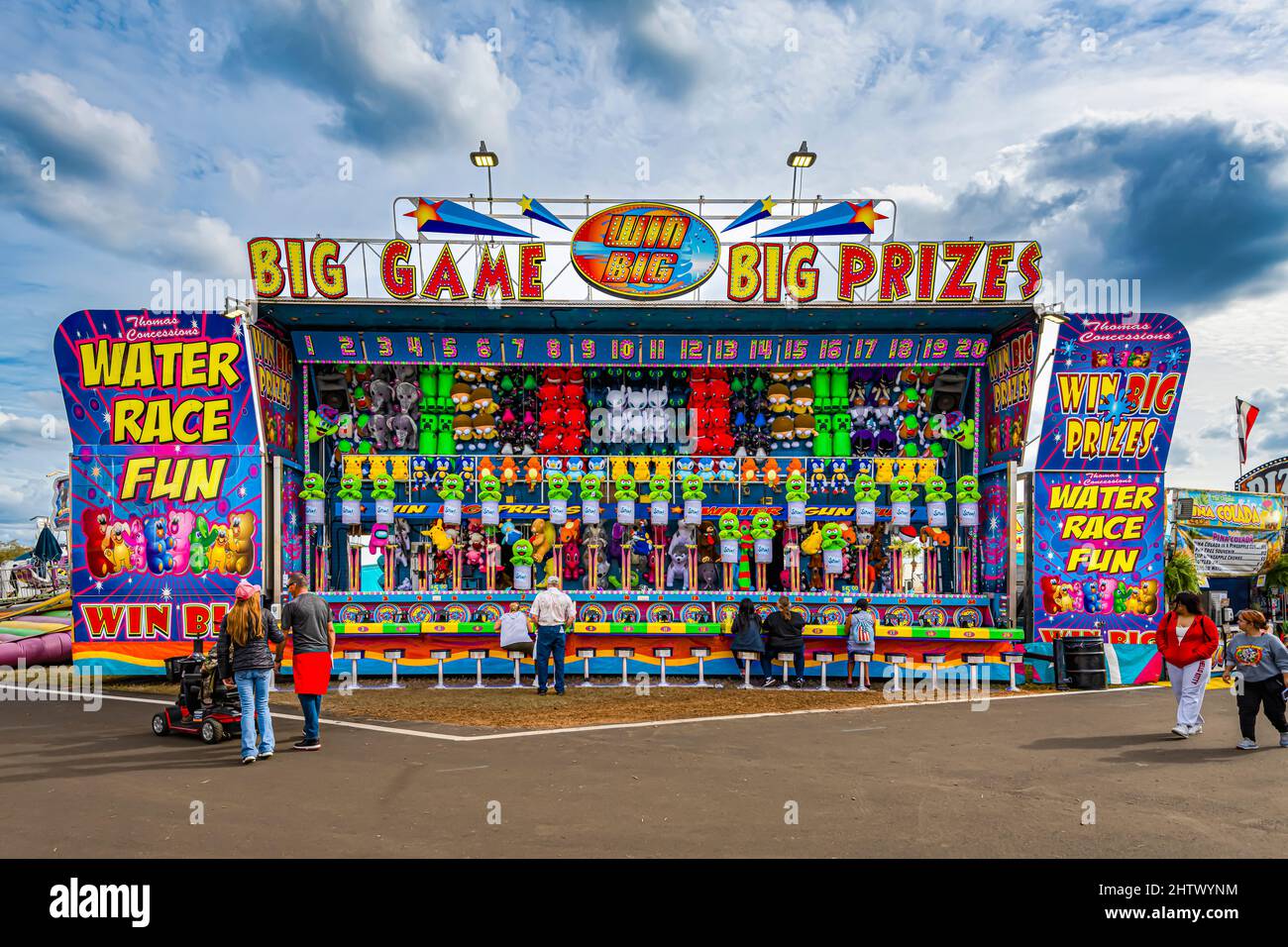 Tampa Florida USA 02 15 2022. Water Race Fun Booth at the Florida State ...