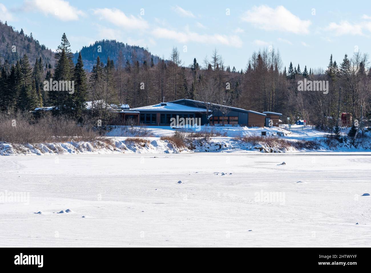 n winter, the valley of the Jacques-Cartier river in the Jacques ...