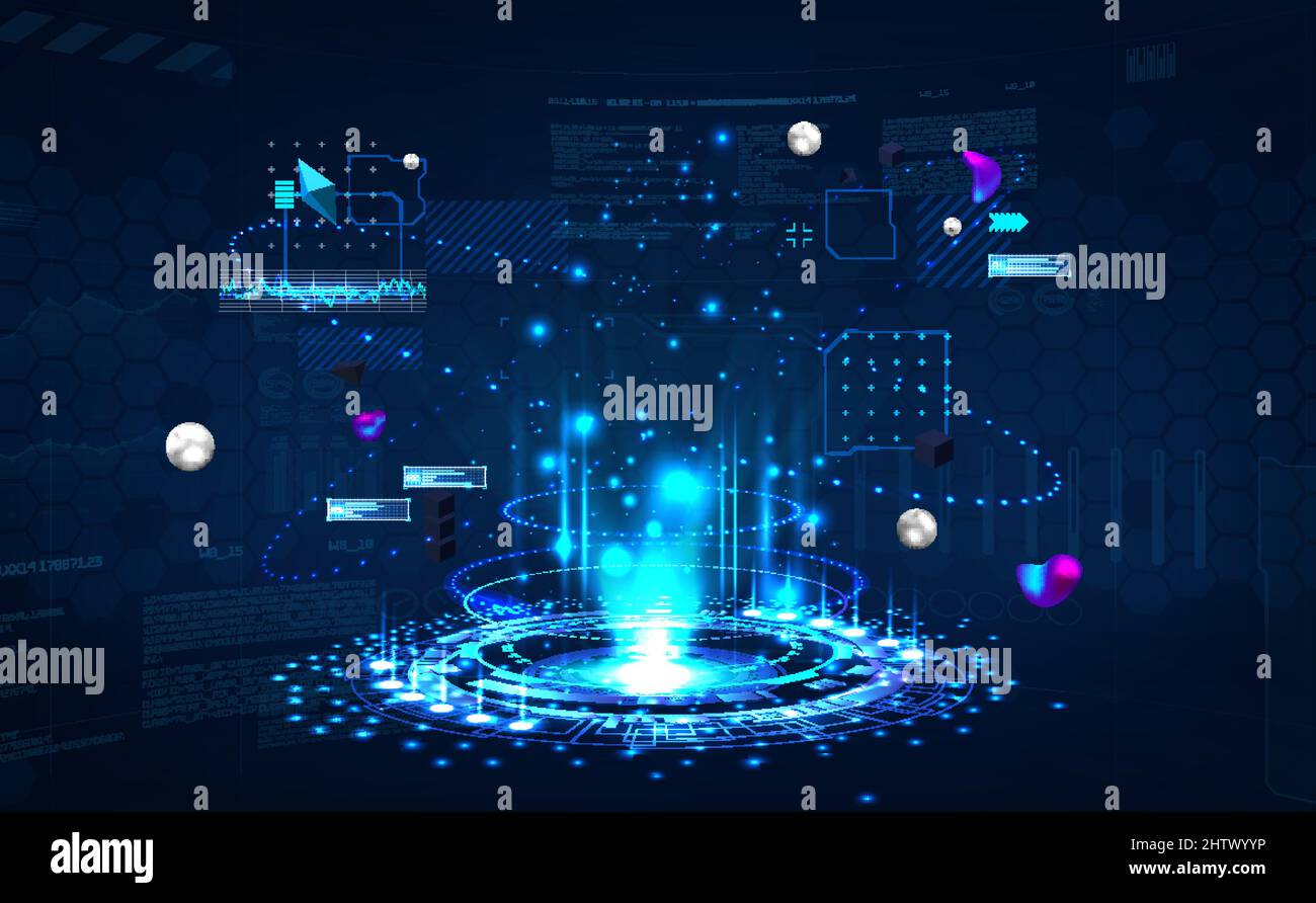 Screen sci fi computer Stock Vector Images - Alamy