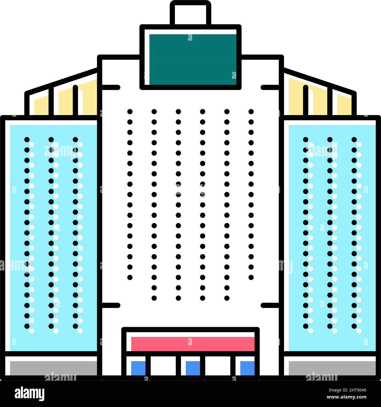 office skyscraper building color icon vector illustration Stock Vector ...