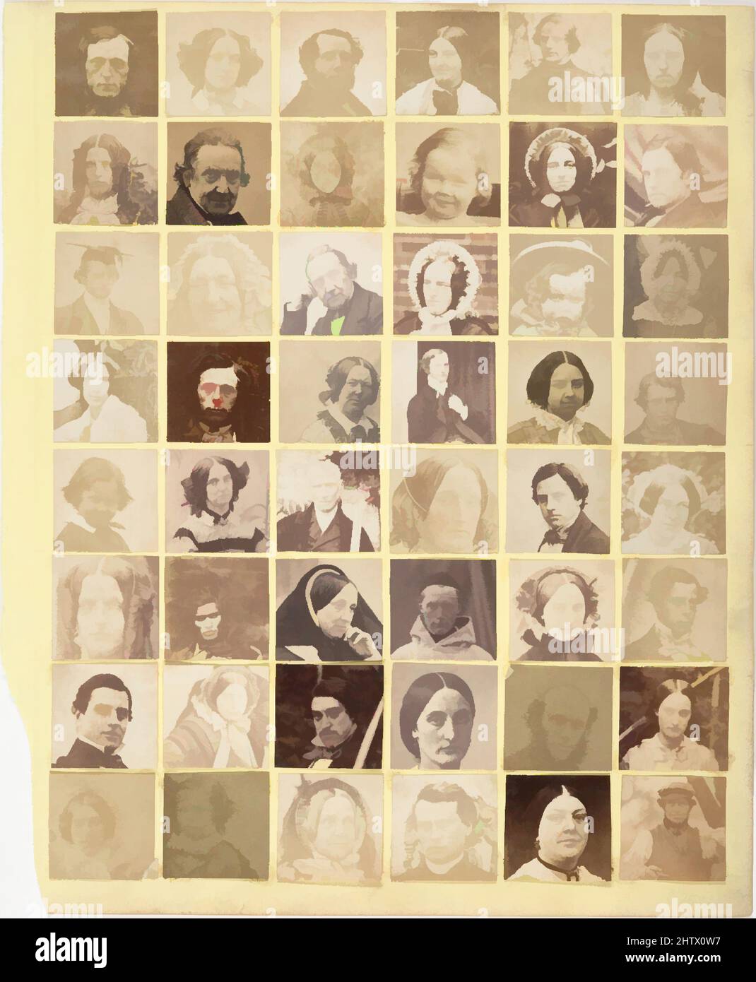 Art inspired by Collage of 48 Portraits, 1854–57, Albumen silver and ...