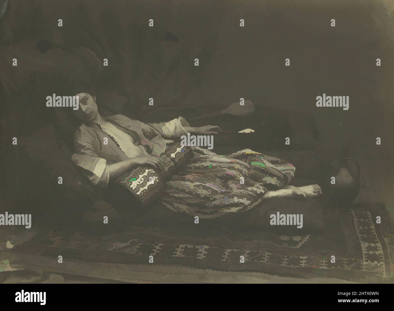 Art inspired by Reclining Odalisque, 1858, Salted paper print from ...