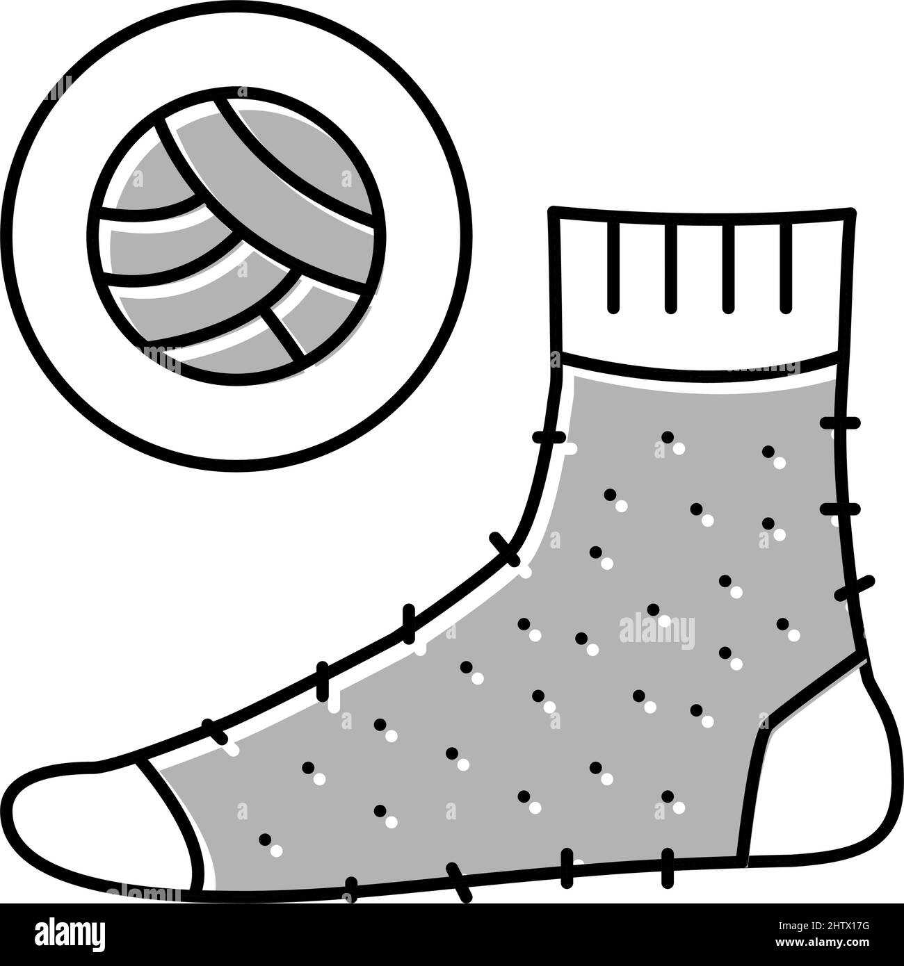 wool material sock color icon vector isolated illustration Stock Vector ...