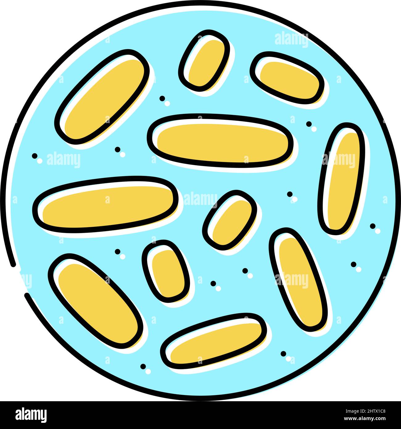 lactobacillus probiotics color icon vector illustration Stock Vector ...