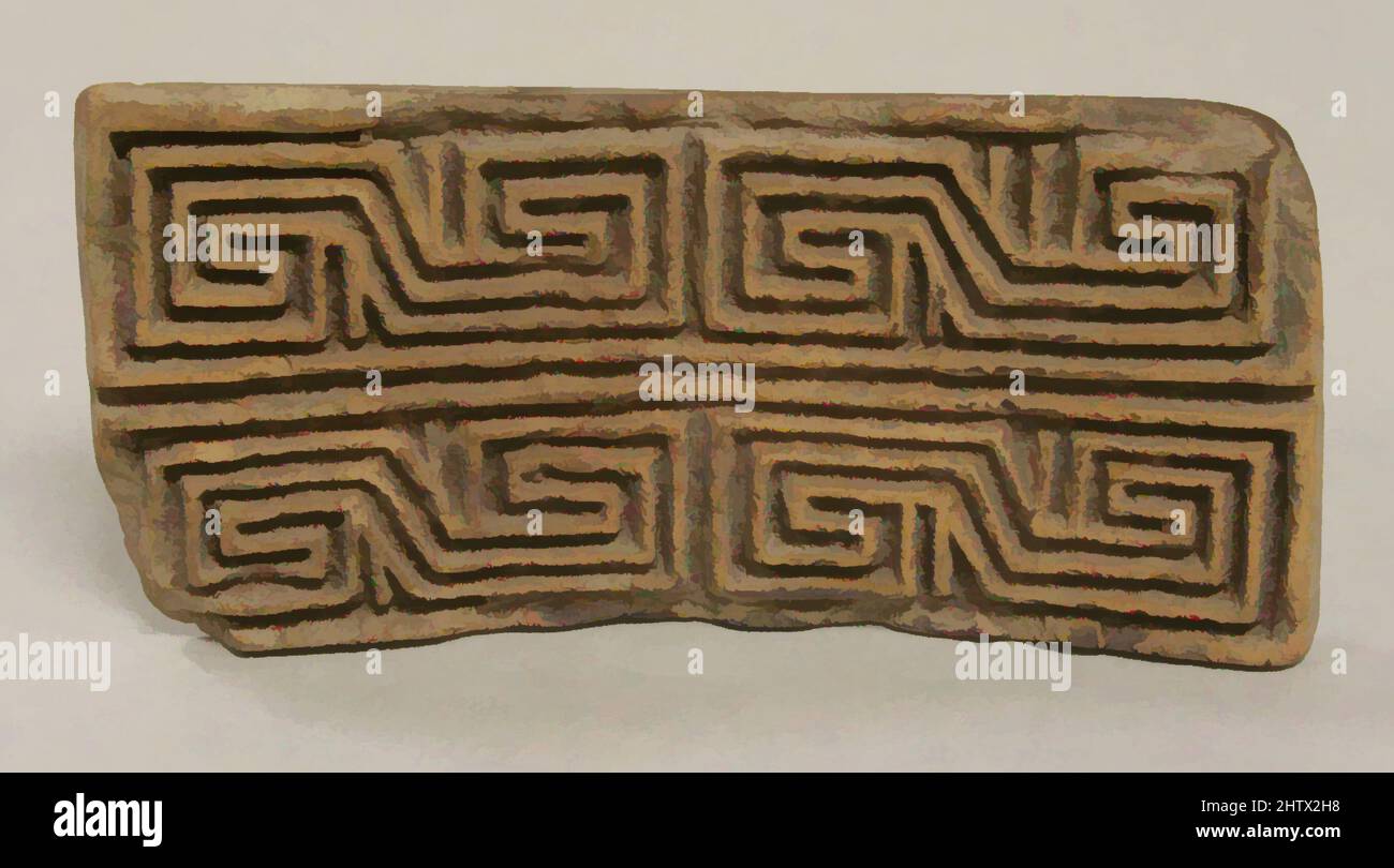 Art inspired by Flat stamp with geometric lines, 10th–15th century ...