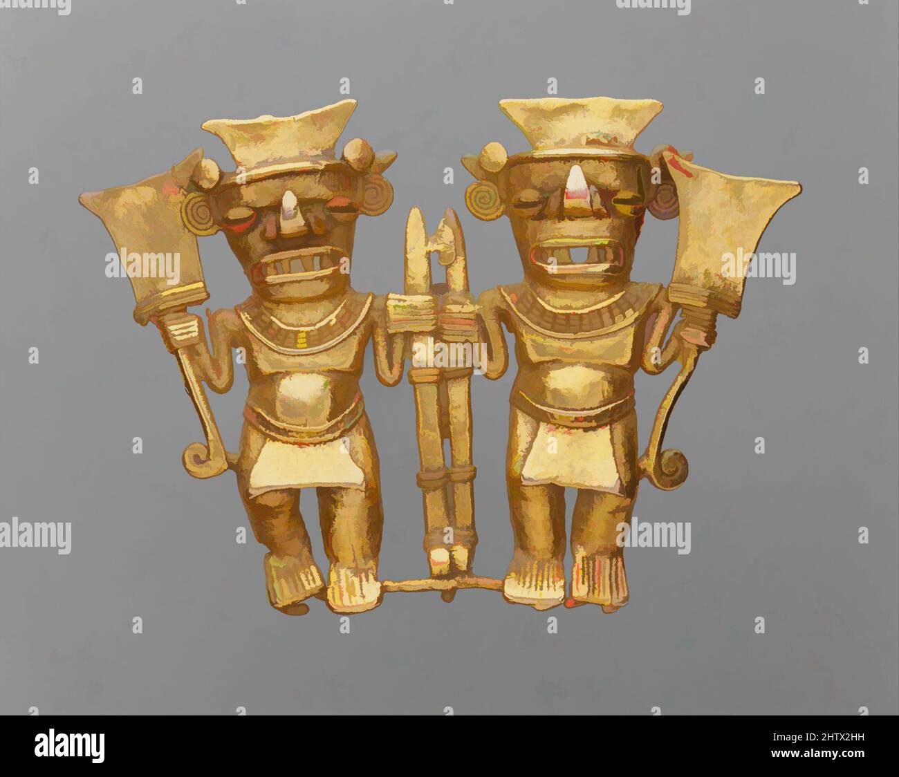 Art inspired by Double Bat-Head Figure Pendant, 11th–16th century ...