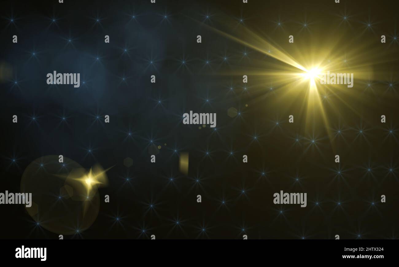 Lens Flare light over background. Easy to add overlay or screen filter ...