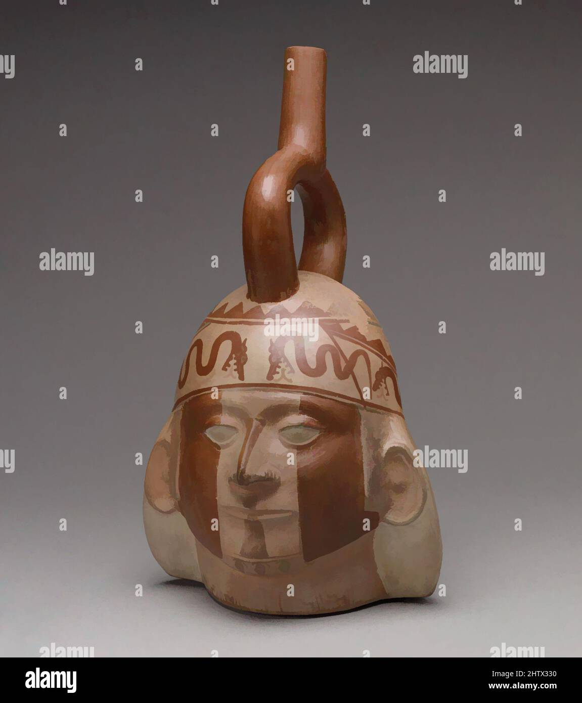 Art inspired by Portrait Head Bottle, 5th–6th century, Peru, Moche ...