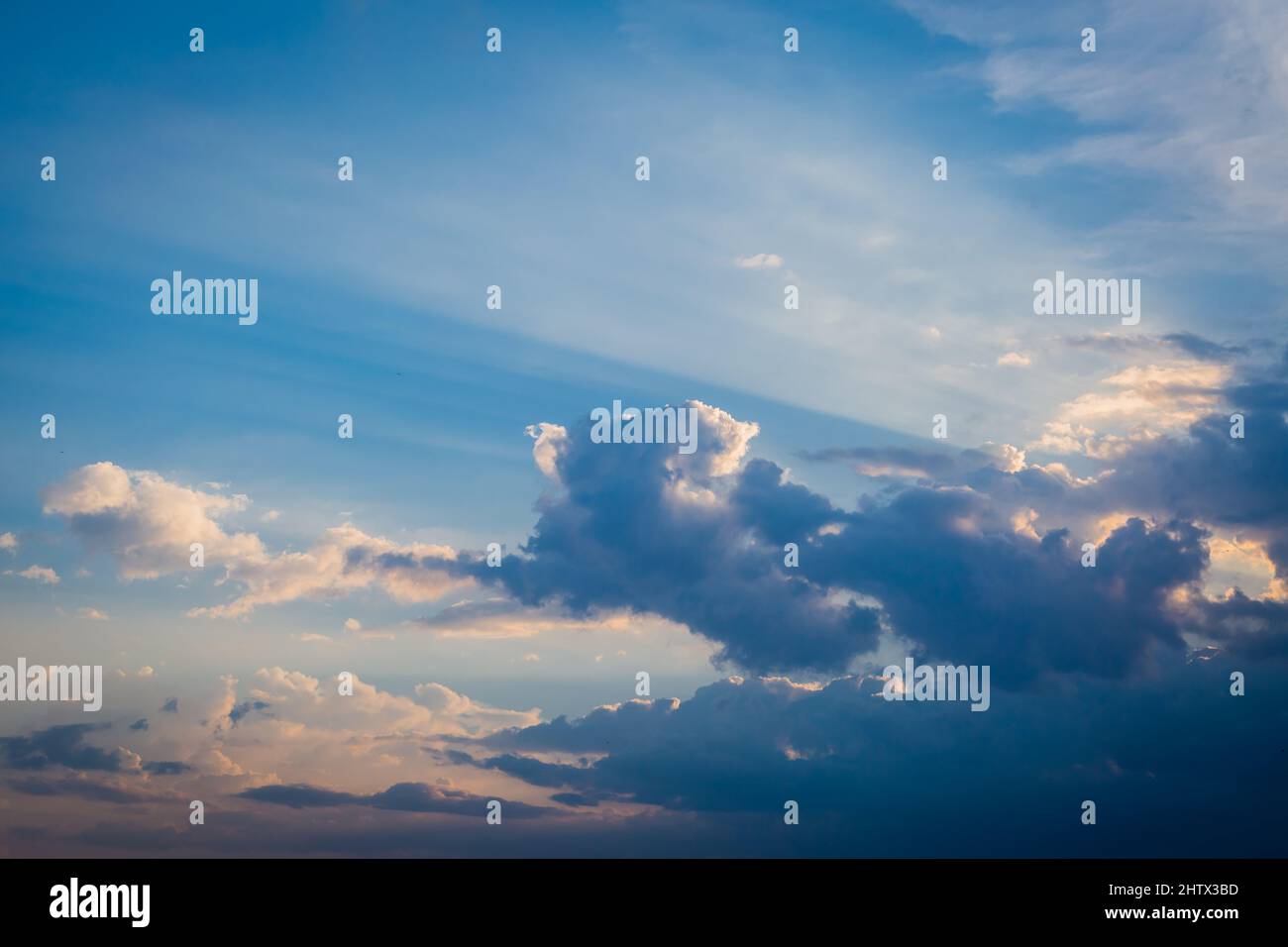 Sky and clouds before sunset background Stock Photo - Alamy