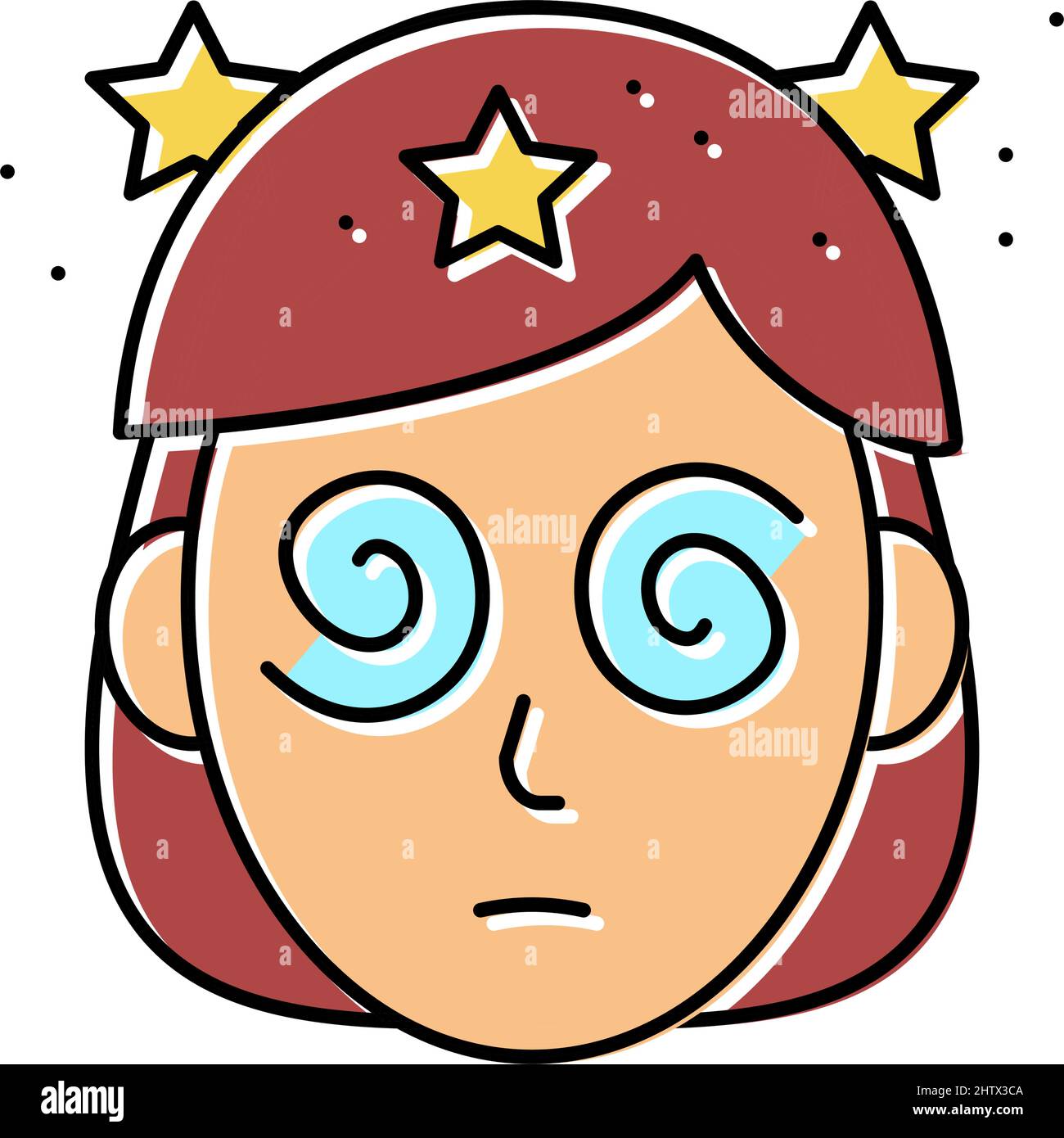 dizziness patient color icon vector illustration Stock Vector Image ...