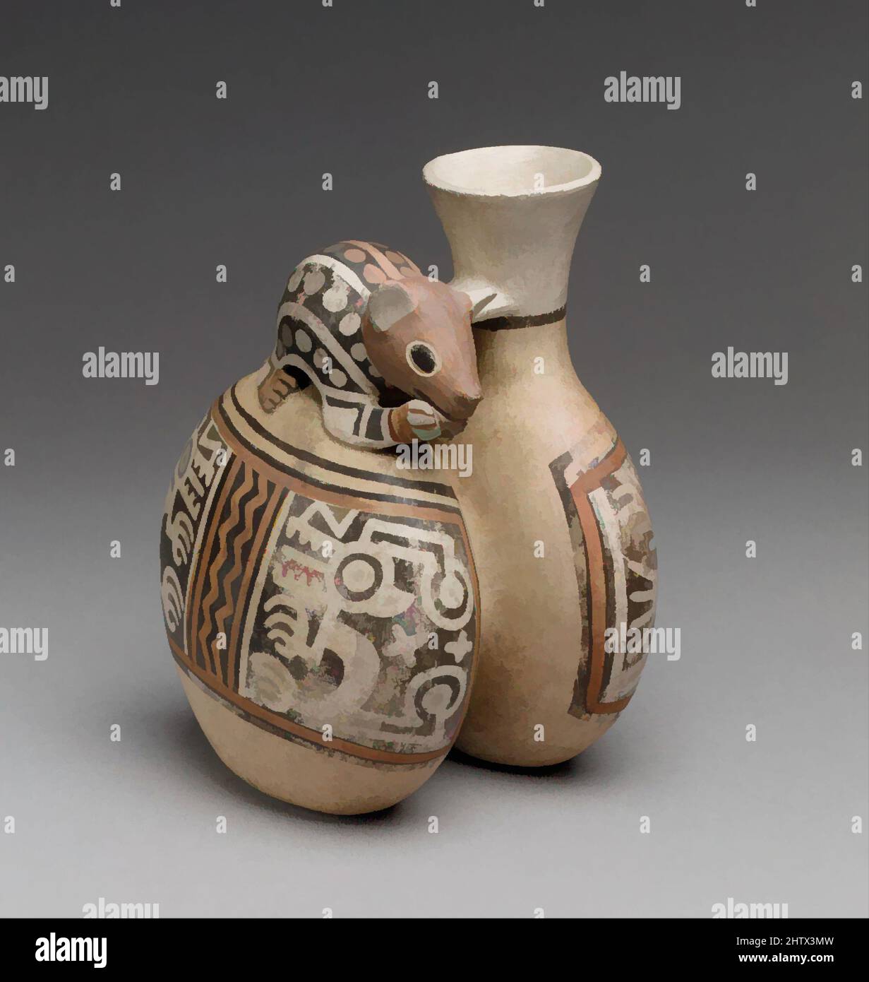 Art inspired by Bottle with Mouse, 4th–7th century, Peru, Recuay ...