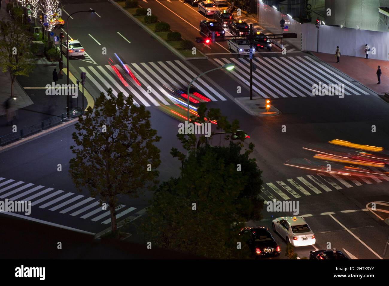 Blur of traffic evening Marunouchi Tokyo Japan Stock Photo - Alamy