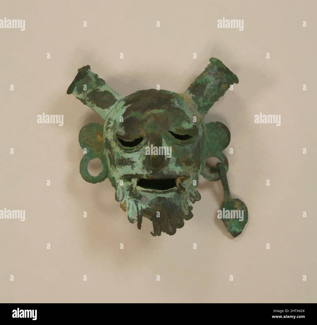 Art inspired by Head Pendant, 12th–16th century, Mexico, Mesoamerica ...