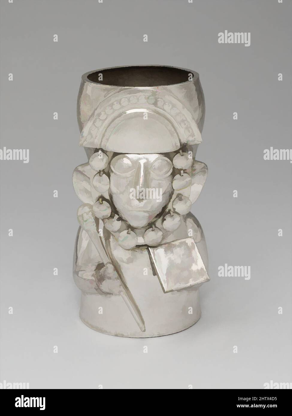 Art inspired by Warrior Vessel, 14th–15th century, Peru, Chimú, Silver ...