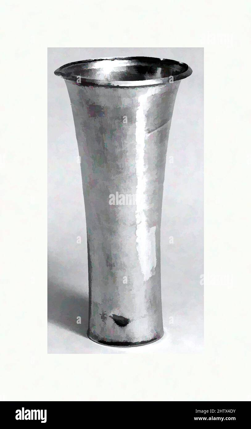 Art inspired by Beaker, 14th–15th century, Peru, Chimú, Silver, H. 11 3 ...