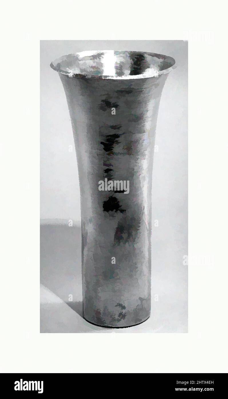 Art inspired by Beaker, 12th–15th century, Peru, Chimú, Silver, Height ...