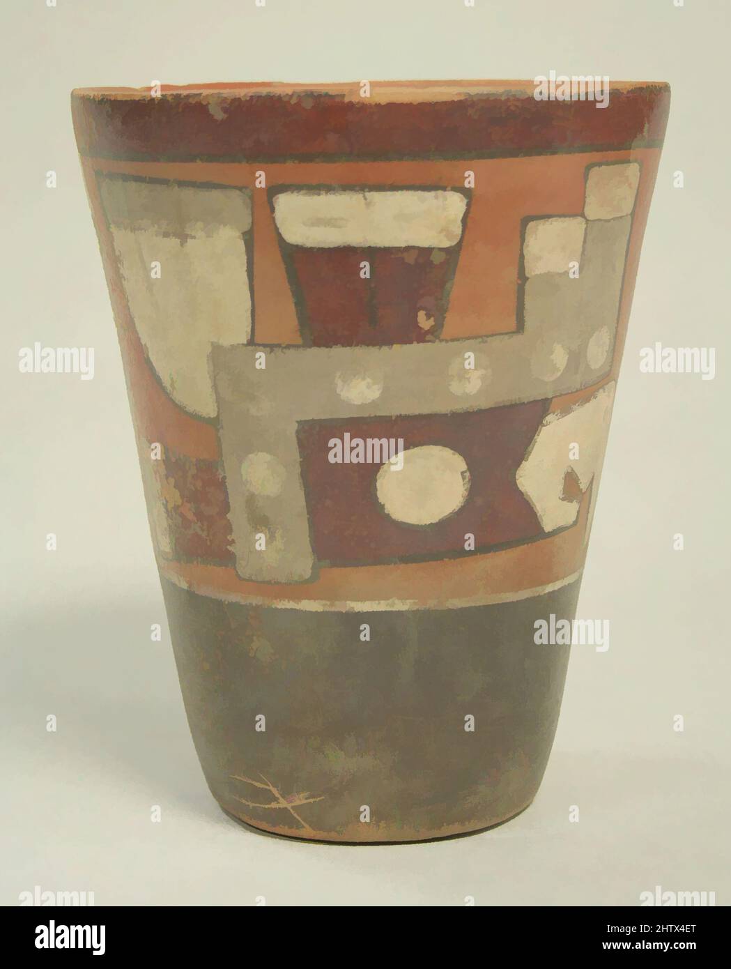 Art inspired by Beaker, 6th–10th century, Peru, Tiwanaku, Ceramic, H. 6 ...