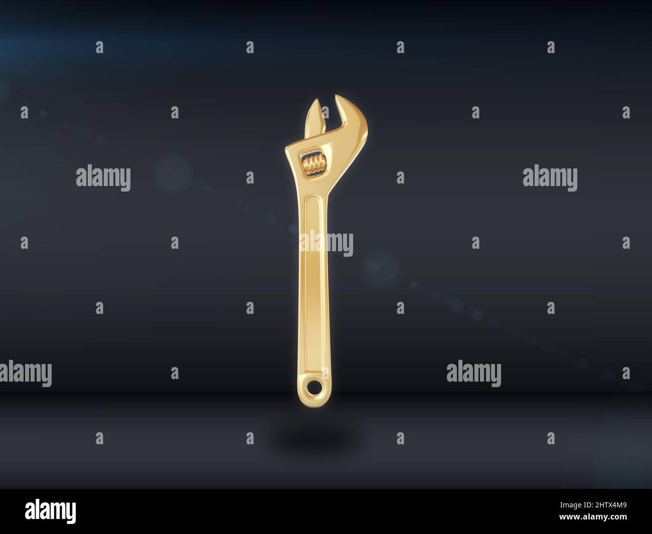 Gold instruments isolated a dark background. 3d render Stock Photo - Alamy