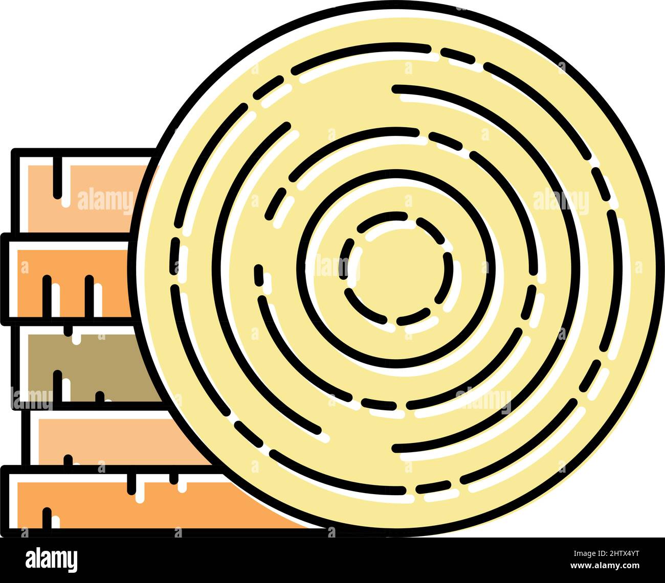 round wood color icon vector illustration Stock Vector Image & Art - Alamy