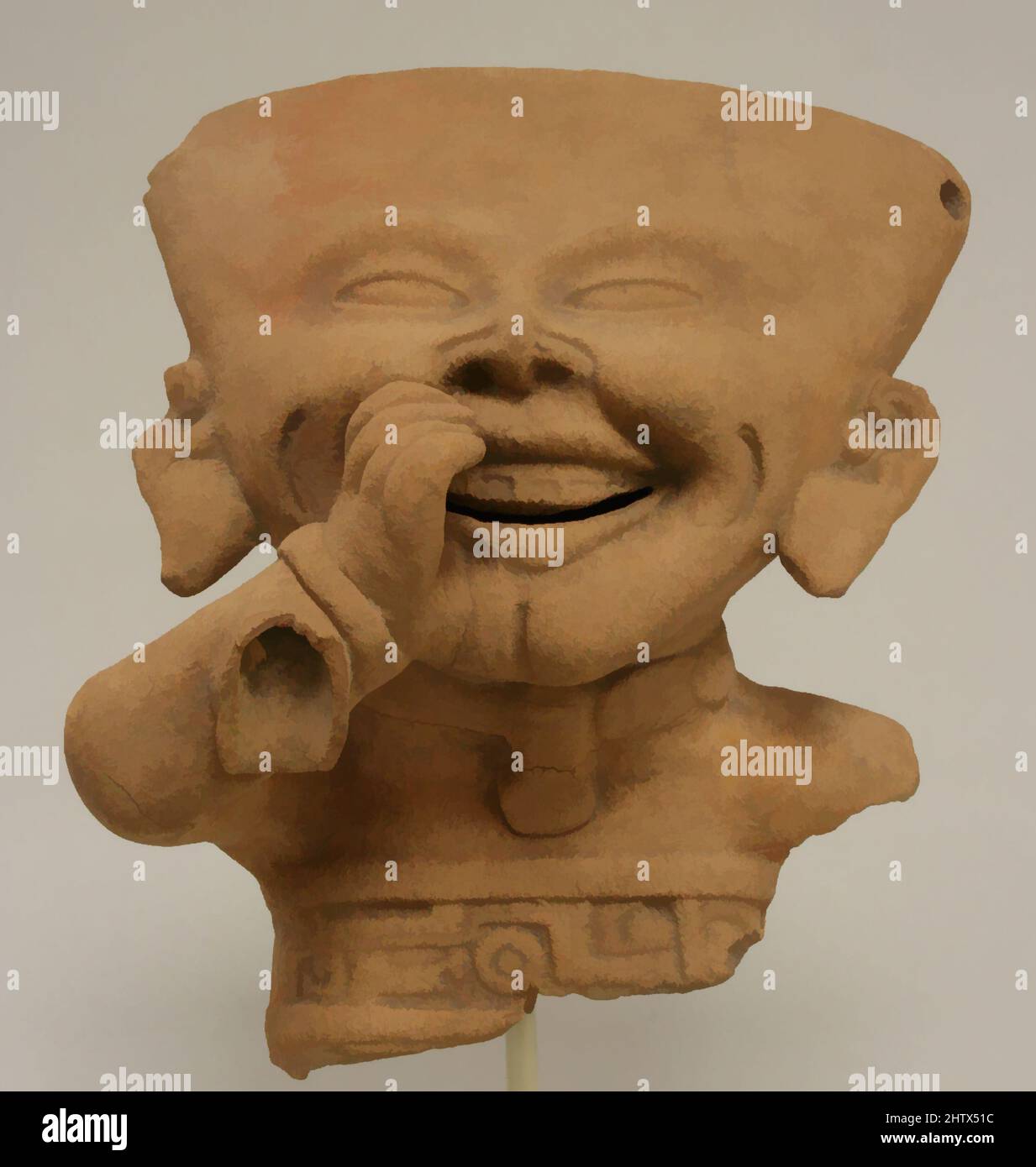 Art inspired by Fragmentary Smiling Figure, 6th–9th century, Mexico ...