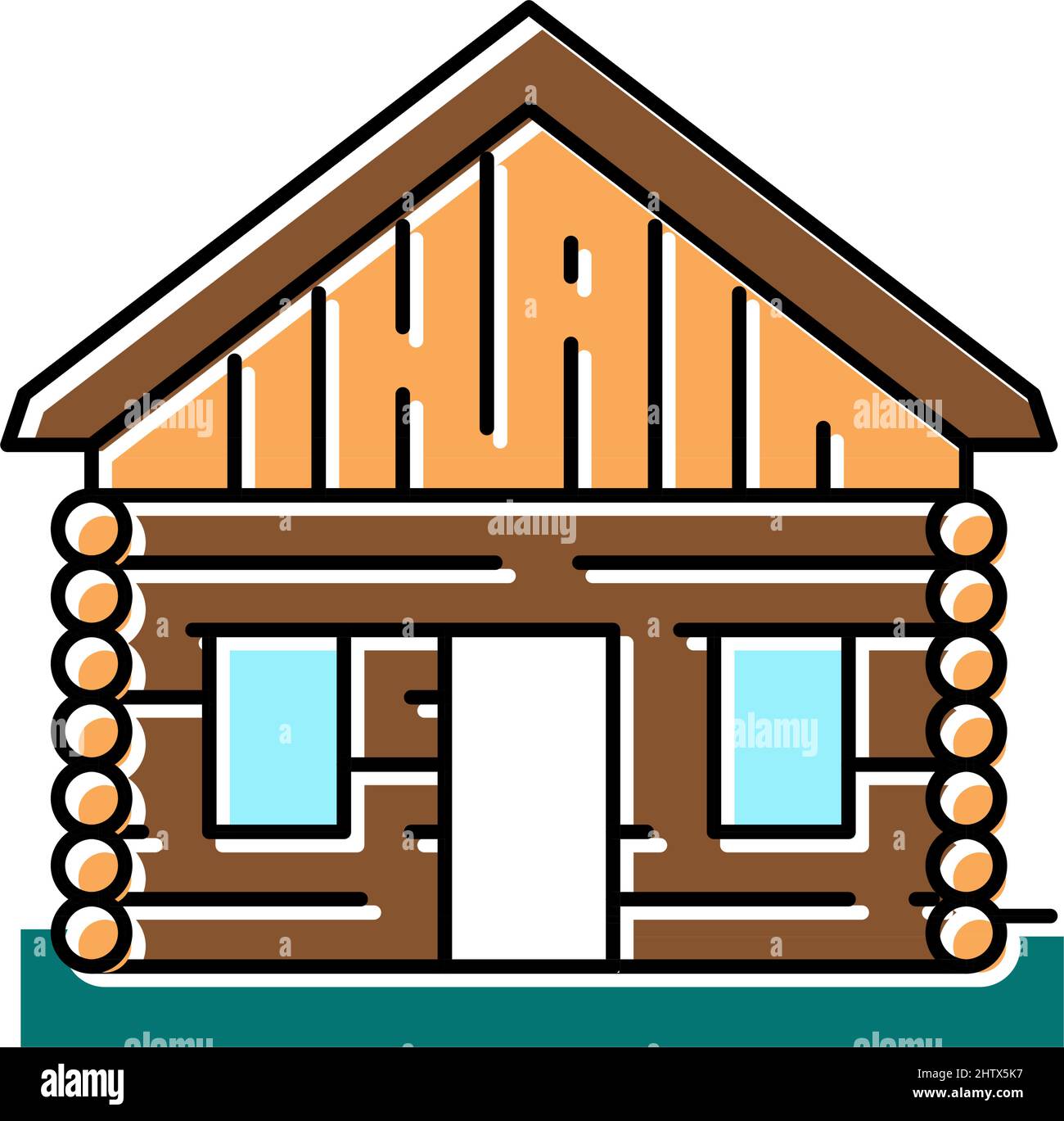 cabin house color icon vector illustration Stock Vector Image & Art - Alamy