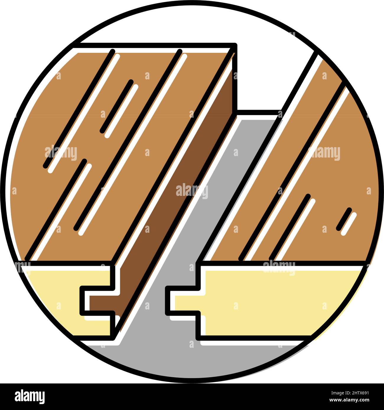 laminate flooring installation color icon vector illustration Stock ...