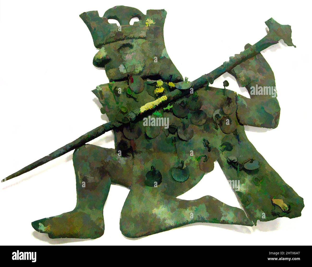 Art inspired by Profile Warrior Ornament, 390–450, Peru, Moche (Loma ...