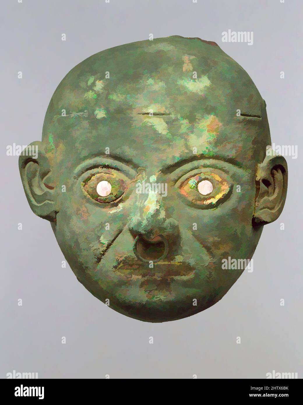 Art inspired by Mask, 2nd–3rd century, Peru, Moche, Copper, shell ...
