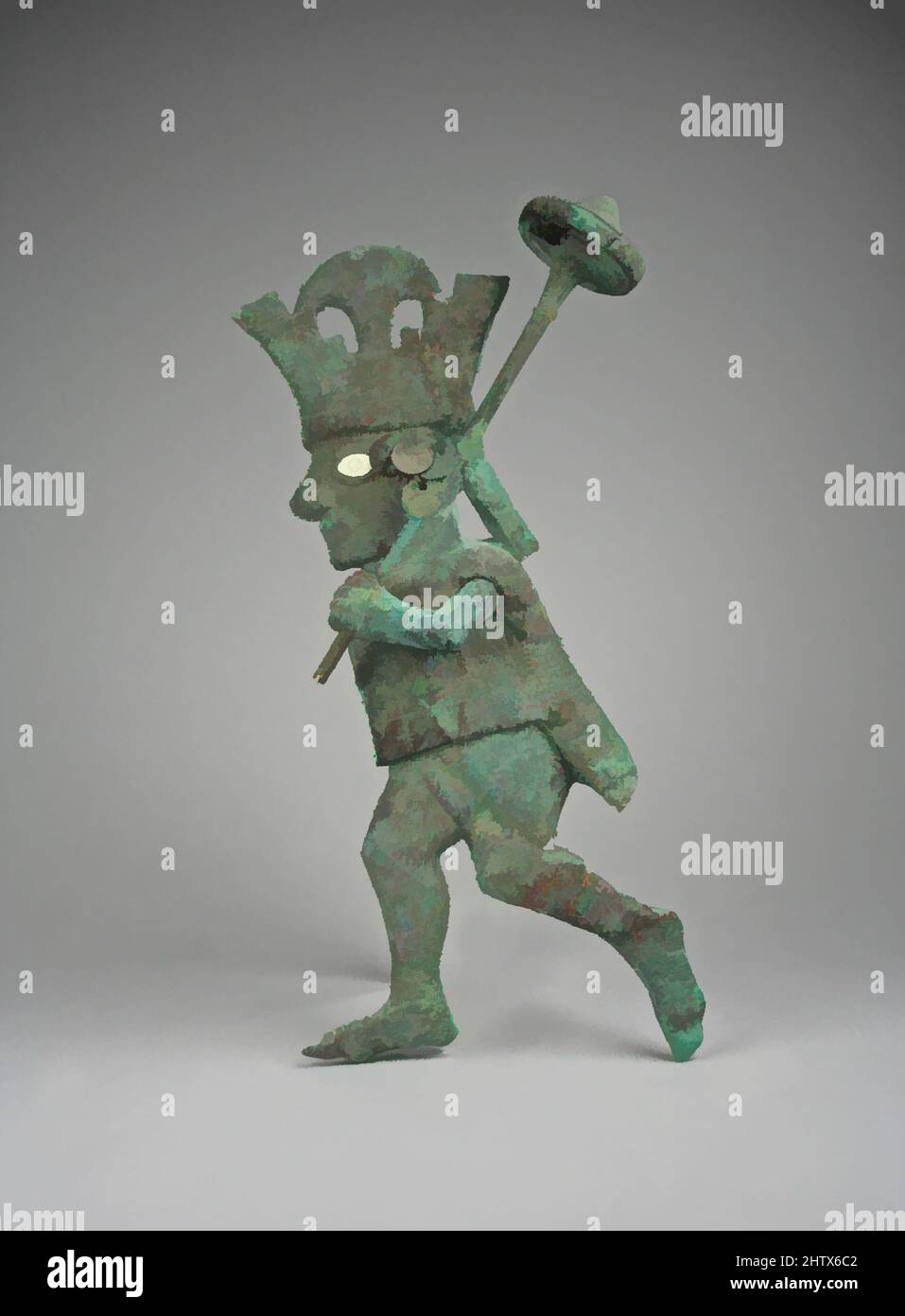 Art inspired by Profile Warrior Ornament, 390–450, Peru, Moche (Loma ...