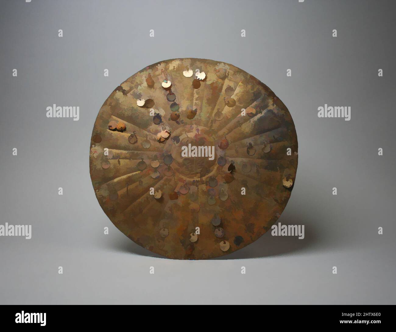 Art inspired by Disc, 390–450, Peru, Moche (Loma Negra), Gilded copper ...