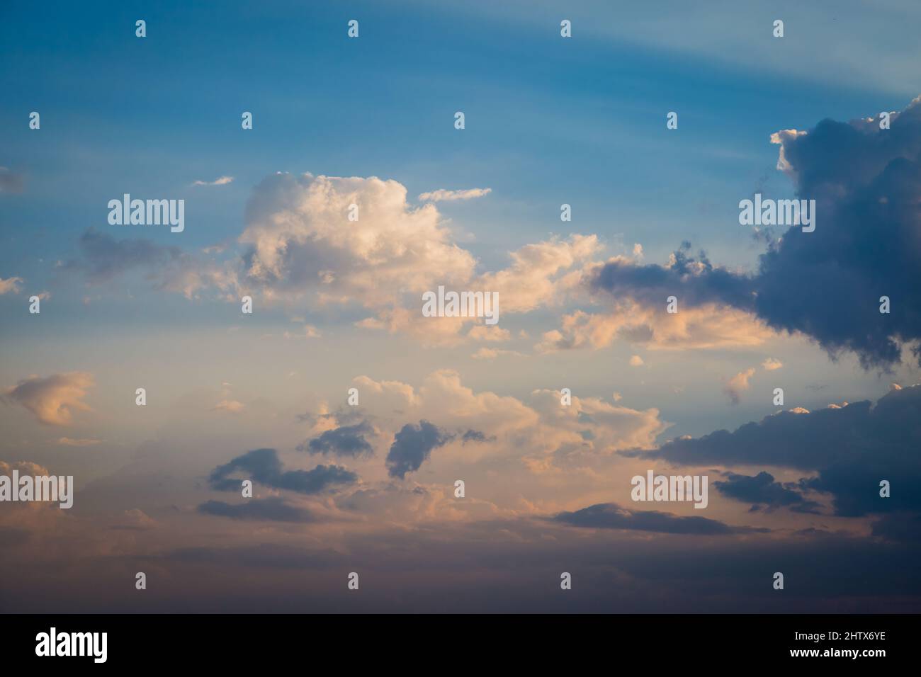 Sky and clouds before sunset background Stock Photo - Alamy