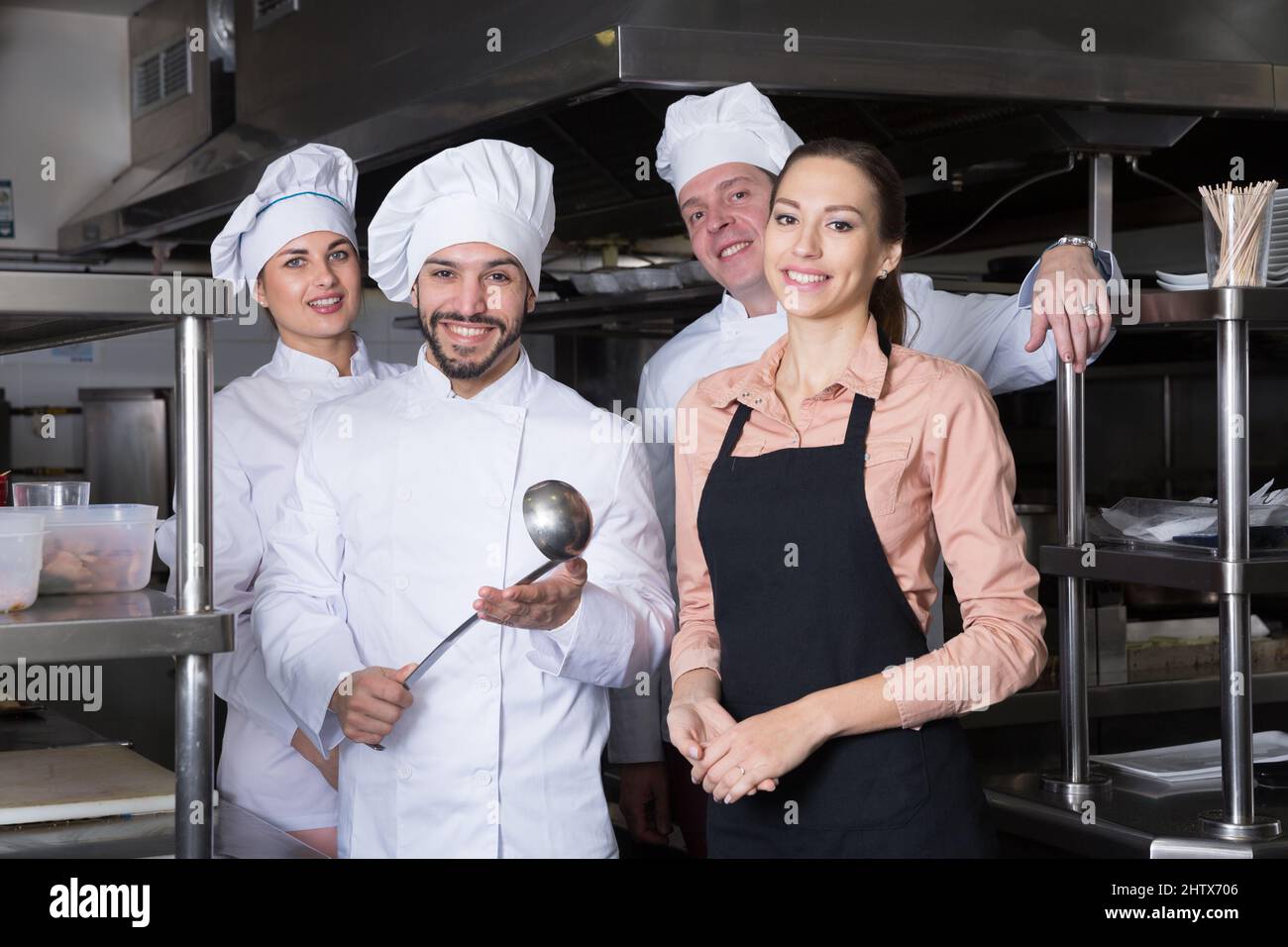 Team of restaurant staff Stock Photo - Alamy