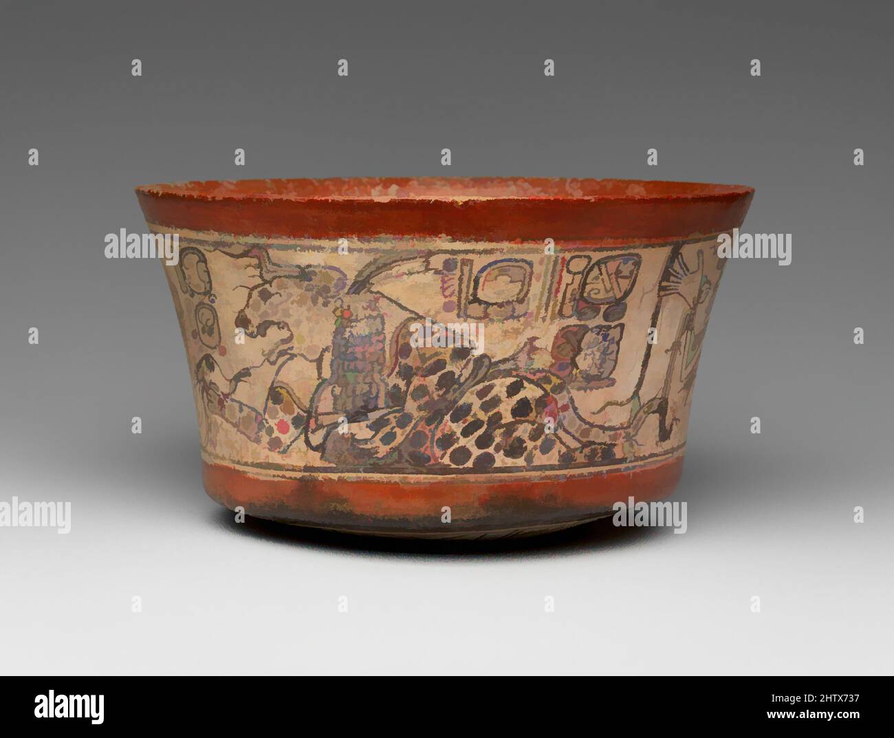 Art inspired by Bowl, Mythological Scene, 8th century, Guatemala or ...