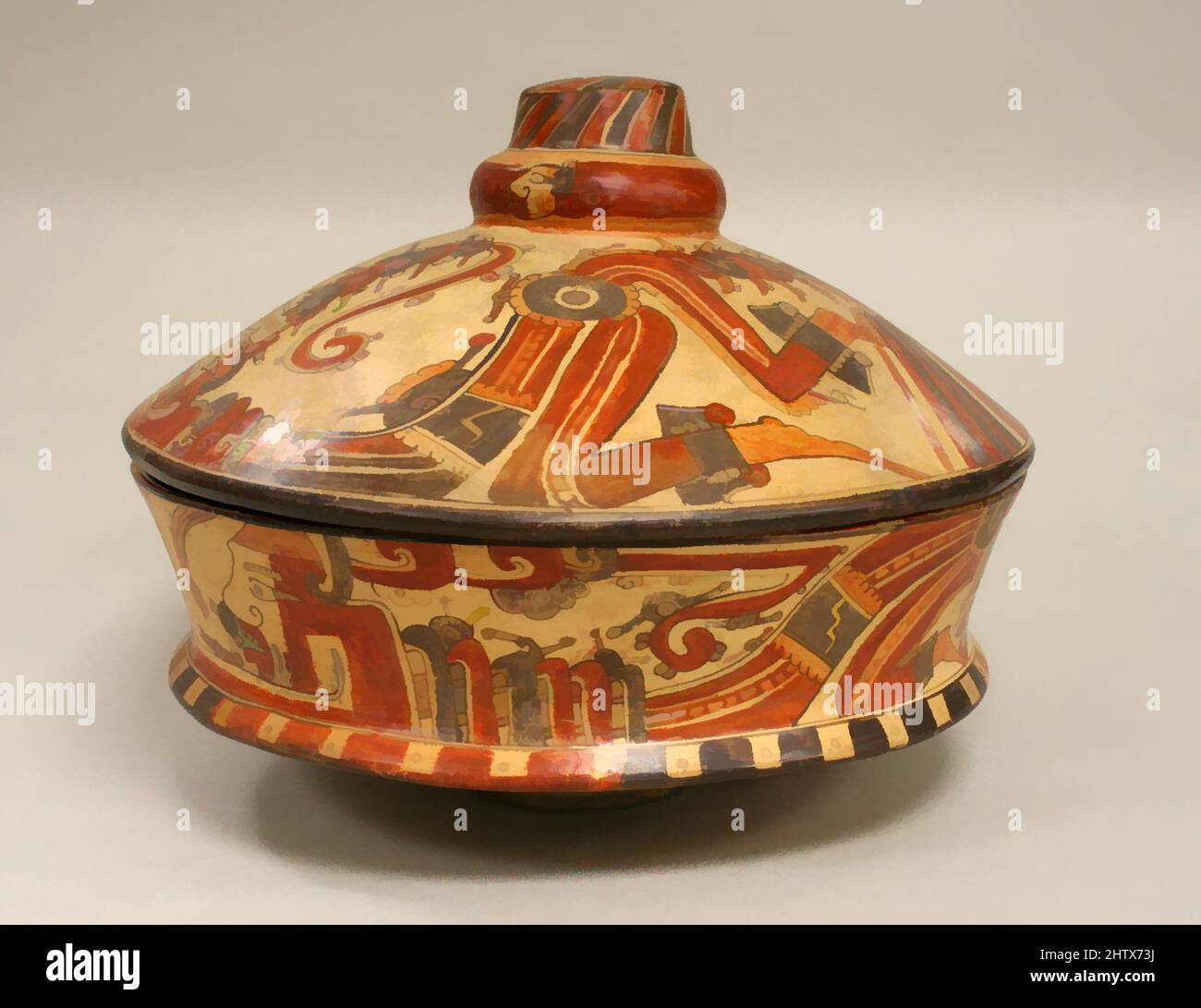 Art inspired by Lidded Vessel, 3rd–4th century, Guatemala, Mesoamerica ...