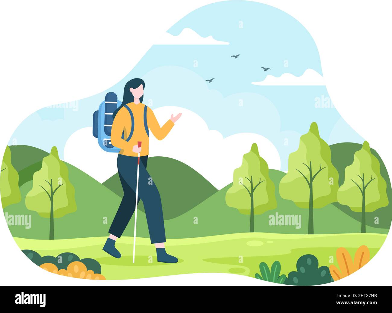 Trekking illustration hi-res stock photography and images - Alamy