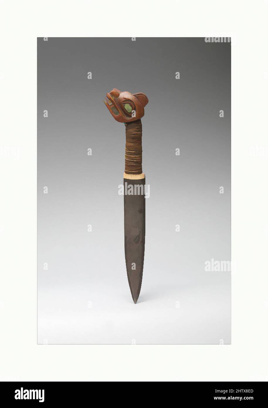 Art inspired by Knife, 1850–60, United States, Alaska, Tlingit, Wood ...