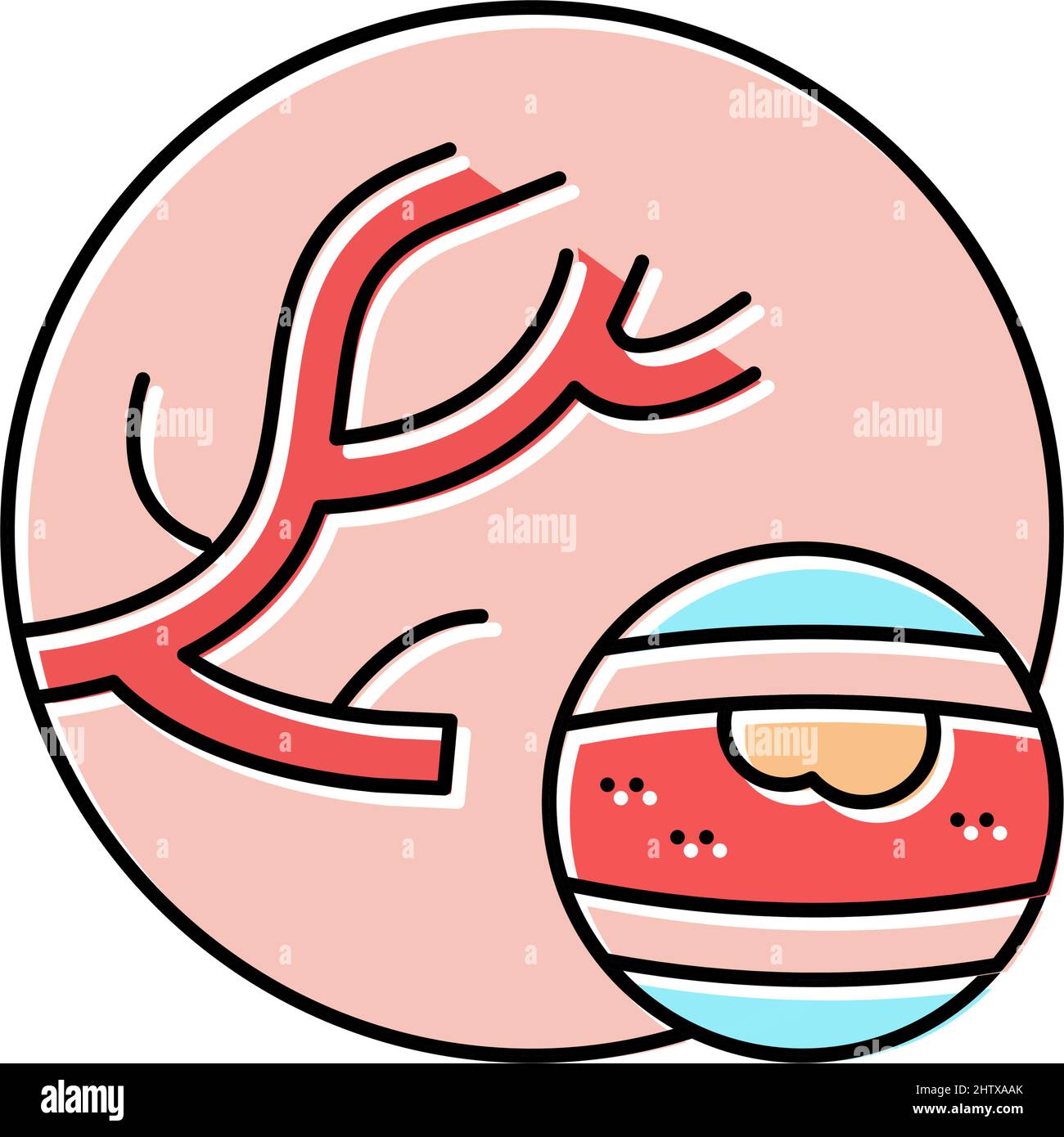 atheroma disease color icon vector illustration Stock Vector Image ...